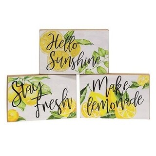 Stay Fresh Lemon Block 3 Asstd. - H- 4.00 in. W- 0.75 in. L- 6.00 in ...