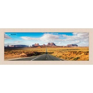 39x13 Traditional White Washed Wood Picture Panoramic Frame - Panoramic ...