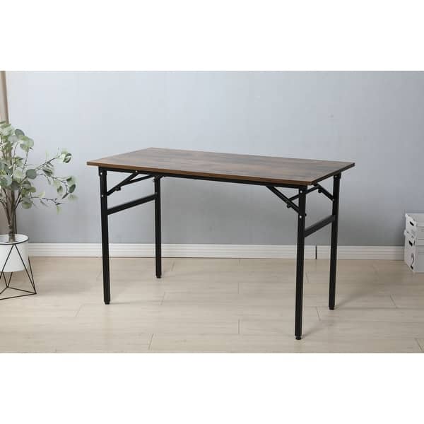 Foldable Desk 31.5" Computer Workstation Writing Table for Home Office ...