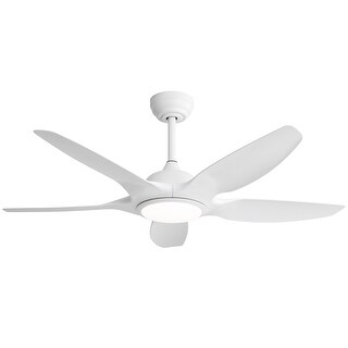 48 Inch Ceiling Fan With Dimmable Led Light And Remote Control, 5 Abs ...