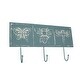 Blue Metal Insect Decorative Wall Hooks Coat Towel Rack Hanger - 10.5 X ...