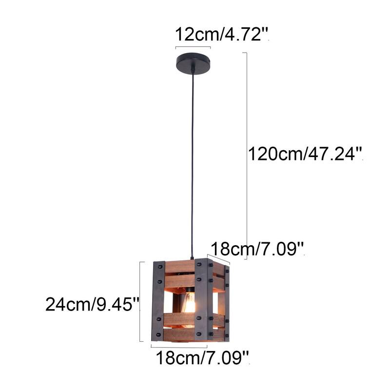 Farmhouse 7-inch Wood Pendant Light - On Sale - Bed Bath & Beyond ...