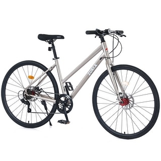 700C Hybrid Bike with 7-Speed Shimano, Disc Brakes, and Steel Frame for ...