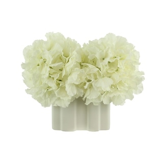 Hydrangeas Arranged in a Rectangular Ceramic Vase - Bed Bath & Beyond ...