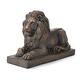Glitzhome MGO Vintage Sitting & Lying Lion Guardian Garden Statue Porch ...