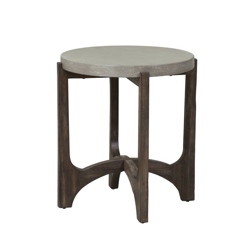 Cascade Wire Brush Rustic Brown 3 Piece Set (1-Cocktail 2-End Tables ...