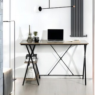 2-Layers Writing Desk, Computer Workstation for Home Office - Bed Bath ...