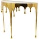 Gold Aluminum Metal Drip Console Table with Melting Designed Legs and ...