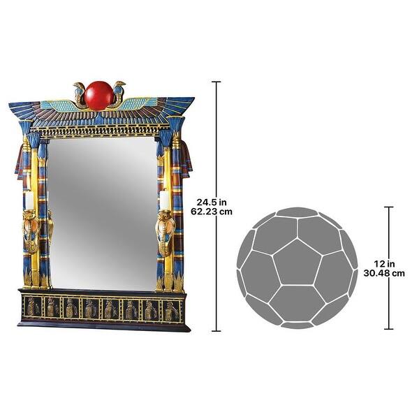 Design Toscano Wadjet Egyptian Wall Mirror with Cobra Sconces - Bed ...