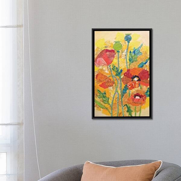 iCanvas "Poppy Collage I" by Elizabeth St. Hilaire Framed Canvas Print ...