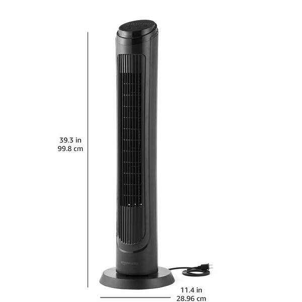 Digital 4 Speed Oscillating LED Display Tower Fan with Remote Control ...