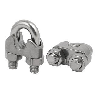 M12 304 Stainless Steel Saddle Clamp Cable Wire Rope Clip Fastener 2PCS ...