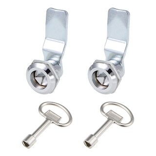 Tubular Cam Lock 22mm Cylinder Dia 52mm Bent Cam Triangle Key 2Pcs ...