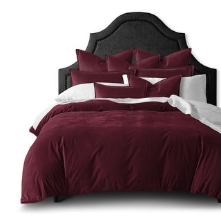 6ix Tailors Cascade Velvet Merlot Comforter 8 Piece Designer Set - Bed ...