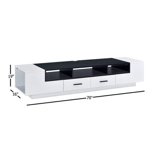 ACME Armour TV Stand in White & Black - Bed Bath & Beyond - 31747345