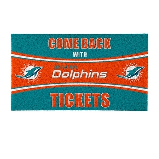 Miami Dolphins 28 in. x 16 in. PVC "Come Back With Tickets" Trapper ...