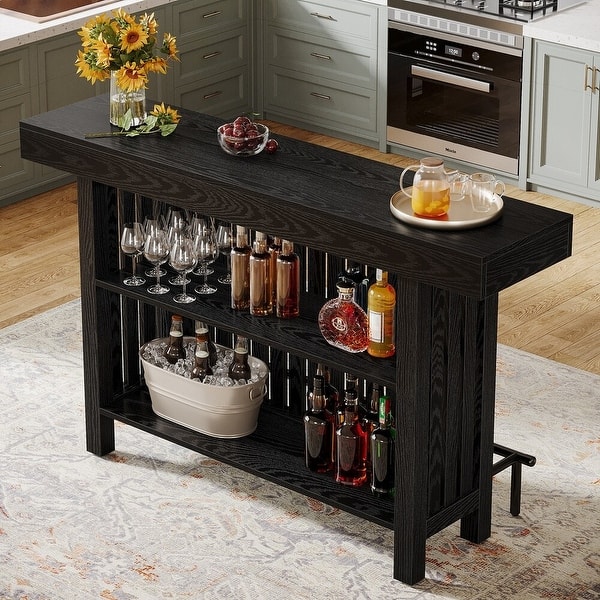 small bar table setup