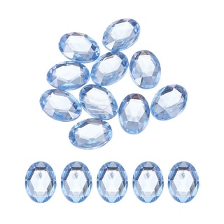 Acrylic Oval Gems Flat Back Artificial Rhinestones for DIY Crafts - Bed ...