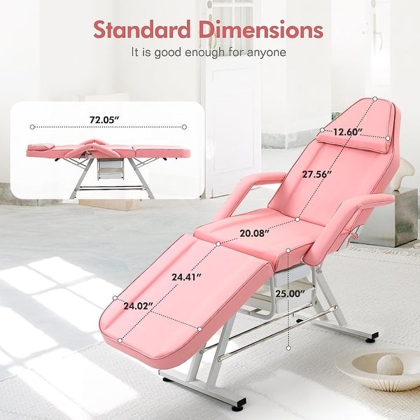 Adjustable Facial Chair Bed for Esthetician with Hydraulic Stool - Bed ...
