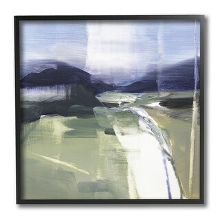 Stupell Rustic Valley Landscape Abstract Mountain Range Framed Wall Art ...