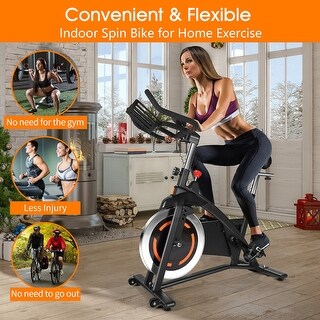 Cardio Training Bike with Belt Drive 40LB Flywheel Comfortable Seat ...