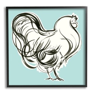 Stupell Rooster Drawing on Framed Giclee Art Design by Laura Marr - Bed ...