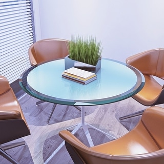 Round Tempered Glass Table Top Beveled Polished Edge (Only Table Top ...