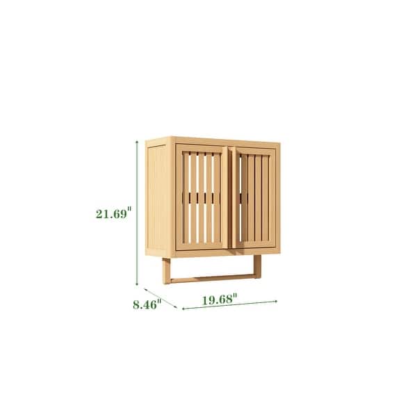 Bathroom Cabinet Wall Mounted Bamboo Toilet Storage Box - Bed Bath ...