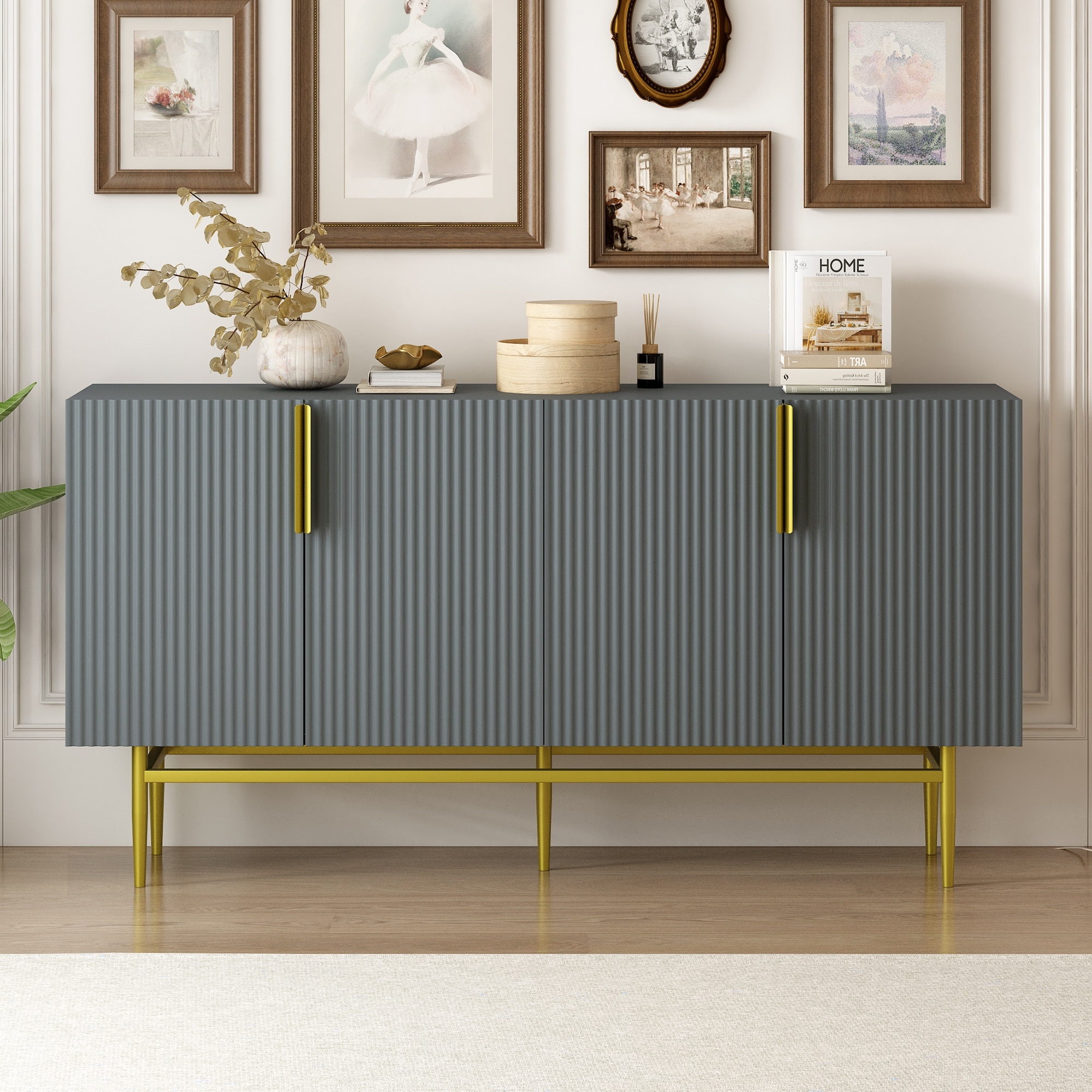 Modern 4 Door Cabinet ,Sideboard Cabinet Storage Cabinet, for Living ...