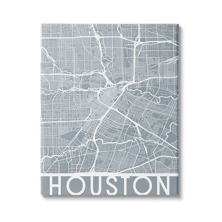 Stupell Houston Texas Street Outline Southern Transportation Grid Blue ...