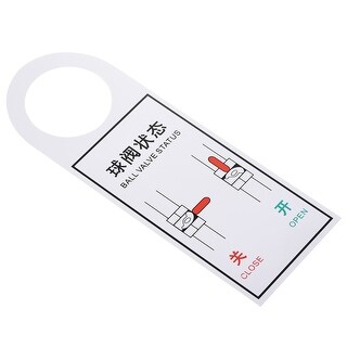 Valve Identifier Tag "Ball Valve Status" Label Holder, Black on White ...