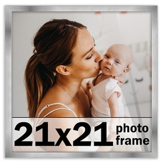 21x21 Frame Stainless Steel Silver Picture Frame - Modern Frame - Bed ...