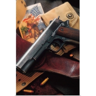 "Handgun with bullets" Poster Print - Multi - Bed Bath & Beyond - 16483143