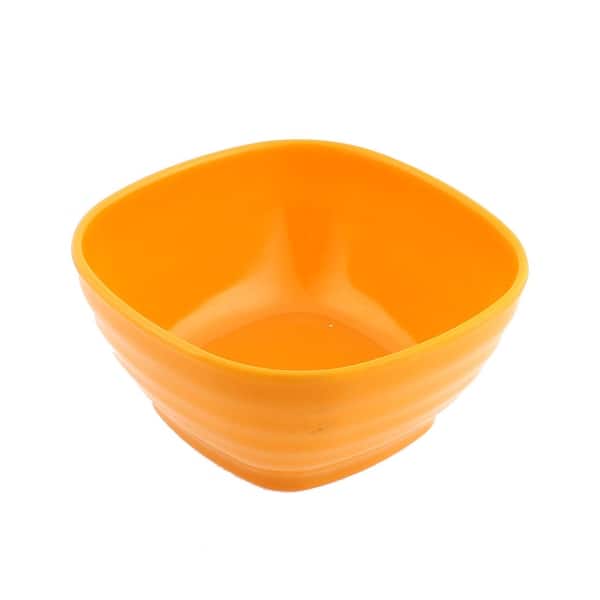 Plastic Square Shape Soup Cereal Fruits Rice Salad Bowl - 4.3" x 4.3" x ...