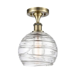 Innovations Lighting Athens Deco Swirl - 1 Light 8" Semi-Flush Mount ...