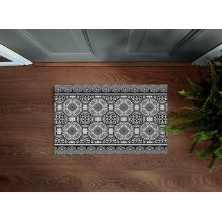 LASHA CHARCOAL with Rubberized non-slip Backing Indoor|Outdoor Mat By ...