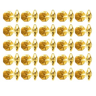 50Pcs Gold Tone Octagonal Crystal Beads for DIY Light Accessories ...