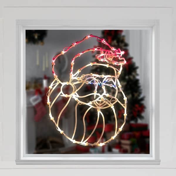 christmas window frame lights