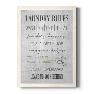 Neutral Laundry Rules-Premium Framed Canvas - Ready to Hang - Bed Bath ...