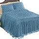 Elegant Tranquil Chenille Fringe Bedspread - Bed Bath & Beyond - 36715700