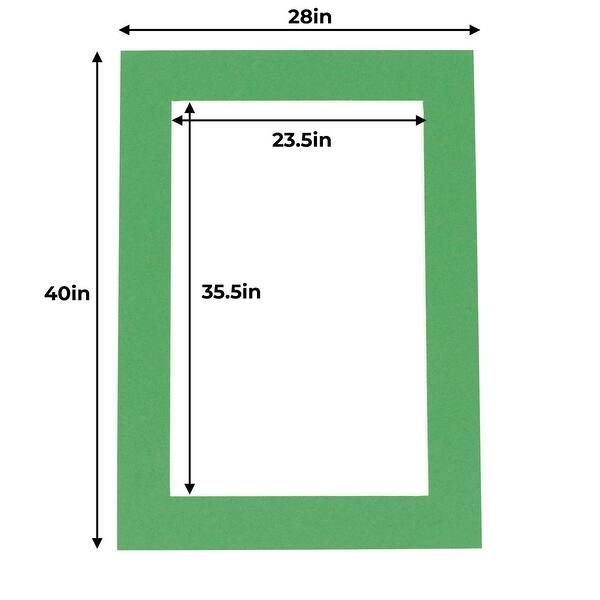 28x40 Mat for 24x36 Photo - Bright Green Matboard for Frames Measuring ...