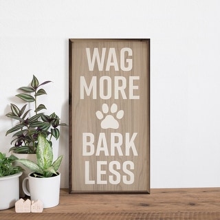 Wag More Bark Less Paw Whitewash - Bed Bath & Beyond - 42701017