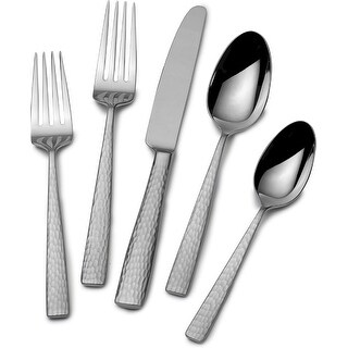 65-Piece 18/10 Stainless Steel Flatware Set with Serving Utensils ...
