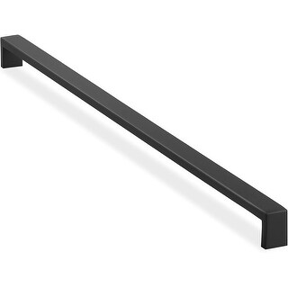 Solid Stainless Steel Cabinet Hardware Square Pull - Black - Bed Bath ...