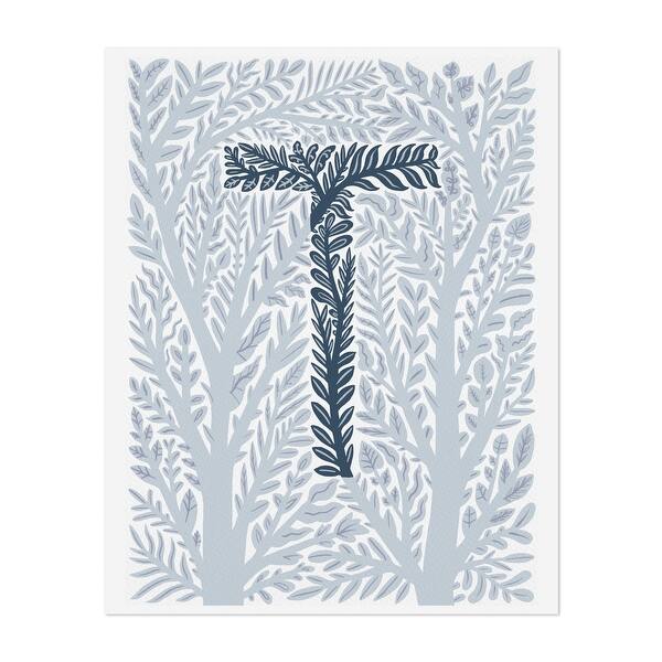 Botanical Letter T Monogram Typography Alphabet Art Print/Poster - Bed ...