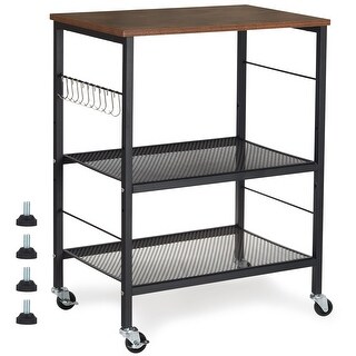 Microwave Oven Stand, Kitchen Baker's Rack 3-Tier Mesh Kitchen Storage ...