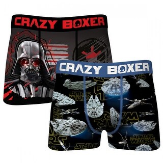 Star Wars Darth Vader And Millennium Falcon 2Pack Of Mens Crazy Boxer ...