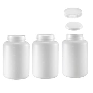 Plastic Lab Reagent Bottle Sample Sealing Storage Container 3pcs ...