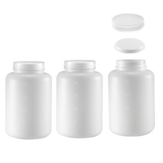Plastic Lab Reagent Bottle Sample Sealing Storage Container 3pcs ...