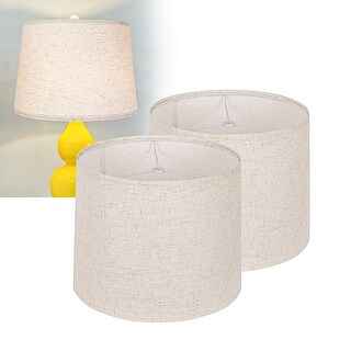 Set of 2 Lamp Shades Linen Lampshade for Floor Table Lamp, Drum ...